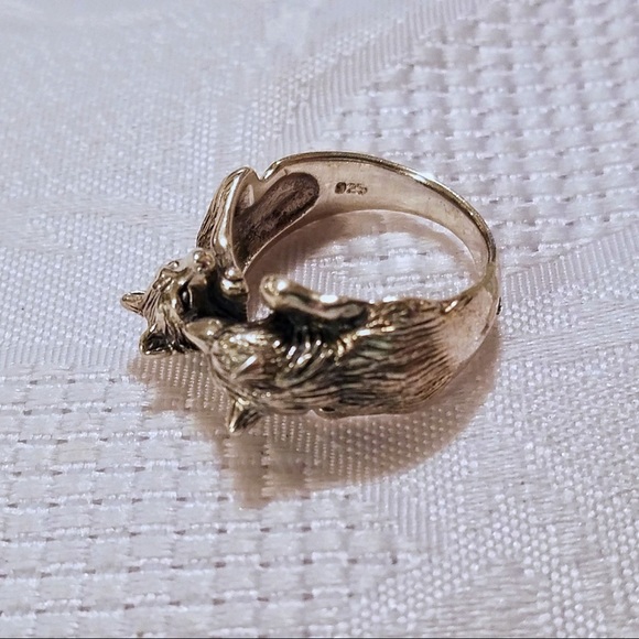Peter Stone | Jewelry | Sterling Silver Wolf Kiss Ring | Poshmark